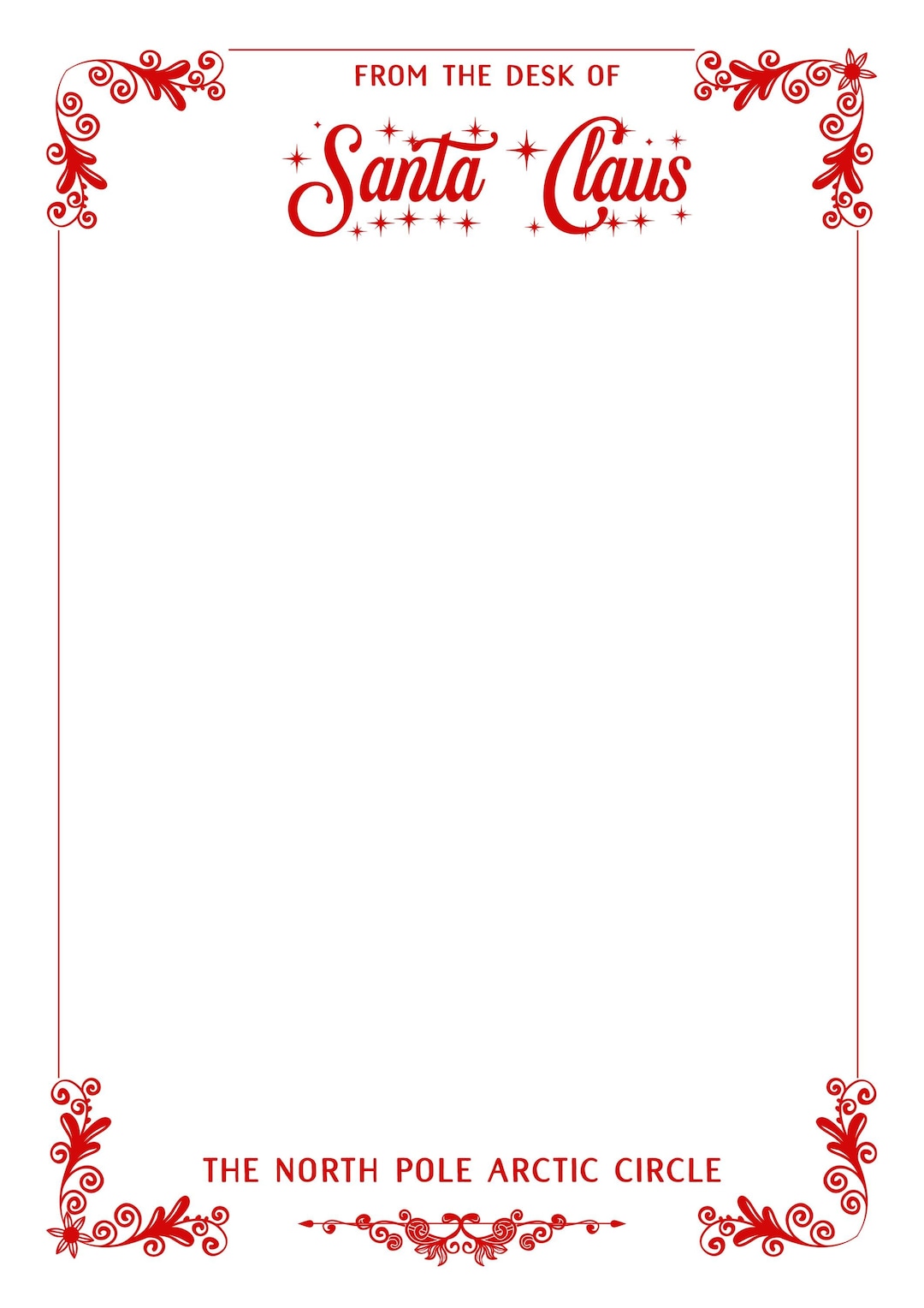 Letter From Santa- Santa Claus - INSTANT DOWNLOAD - Printable PDF With ...