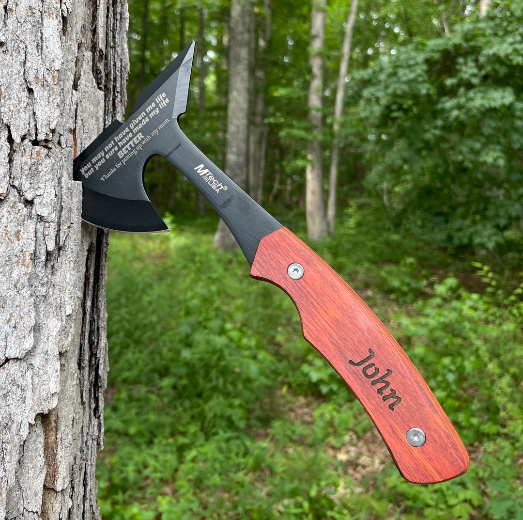 Custom Engraved Axe Hatchet Groom Gift Groomsmen Gift Fathers Day Gift ...