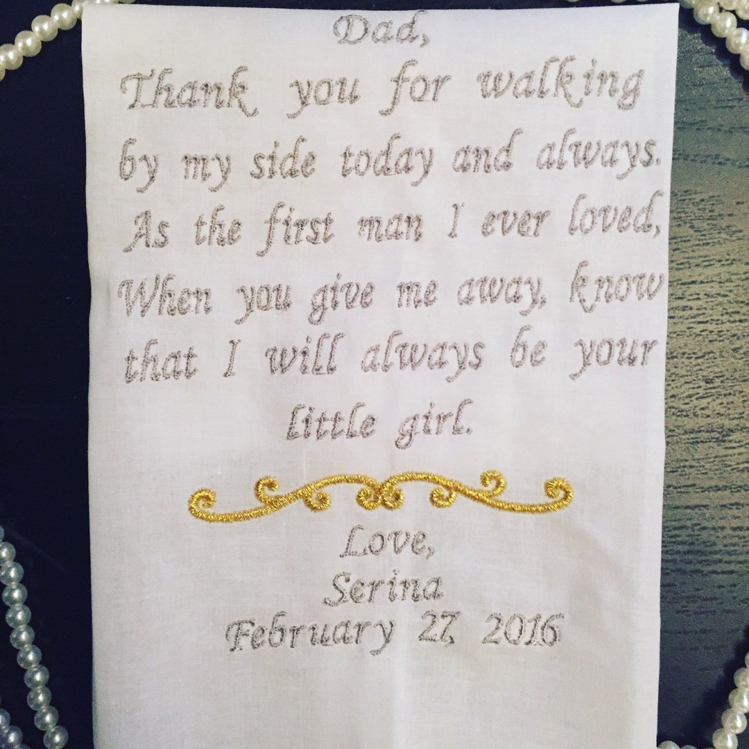 Custom Poem Handkerchief Your Choice of Words up to 65 Words - Etsy