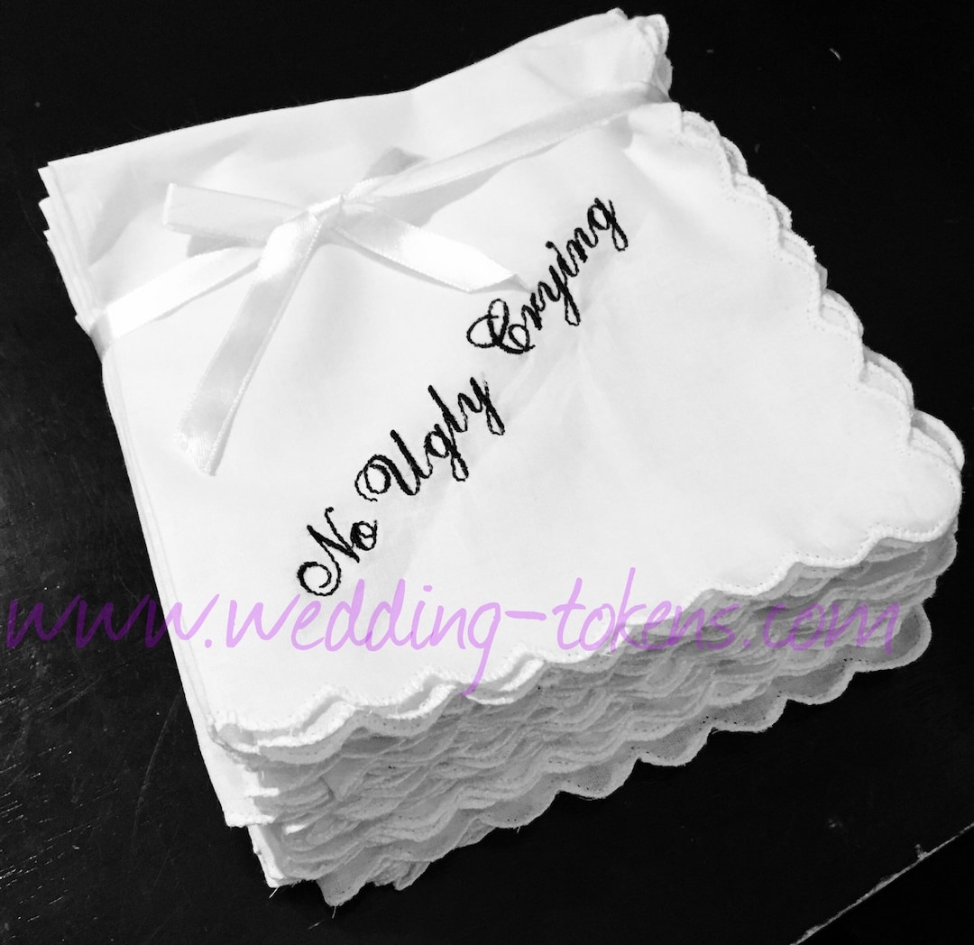 Set of 20 No Ugly Crying Handkerchiefs by Wedding Tokens on Etsy - Etsy