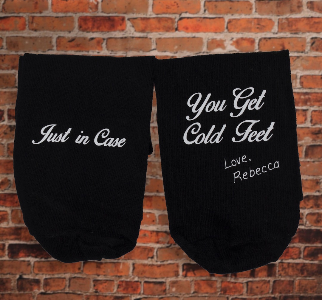 Cold Feet Socks- Funny Groom Gift - Made by Wedding Tokens- Just in ...