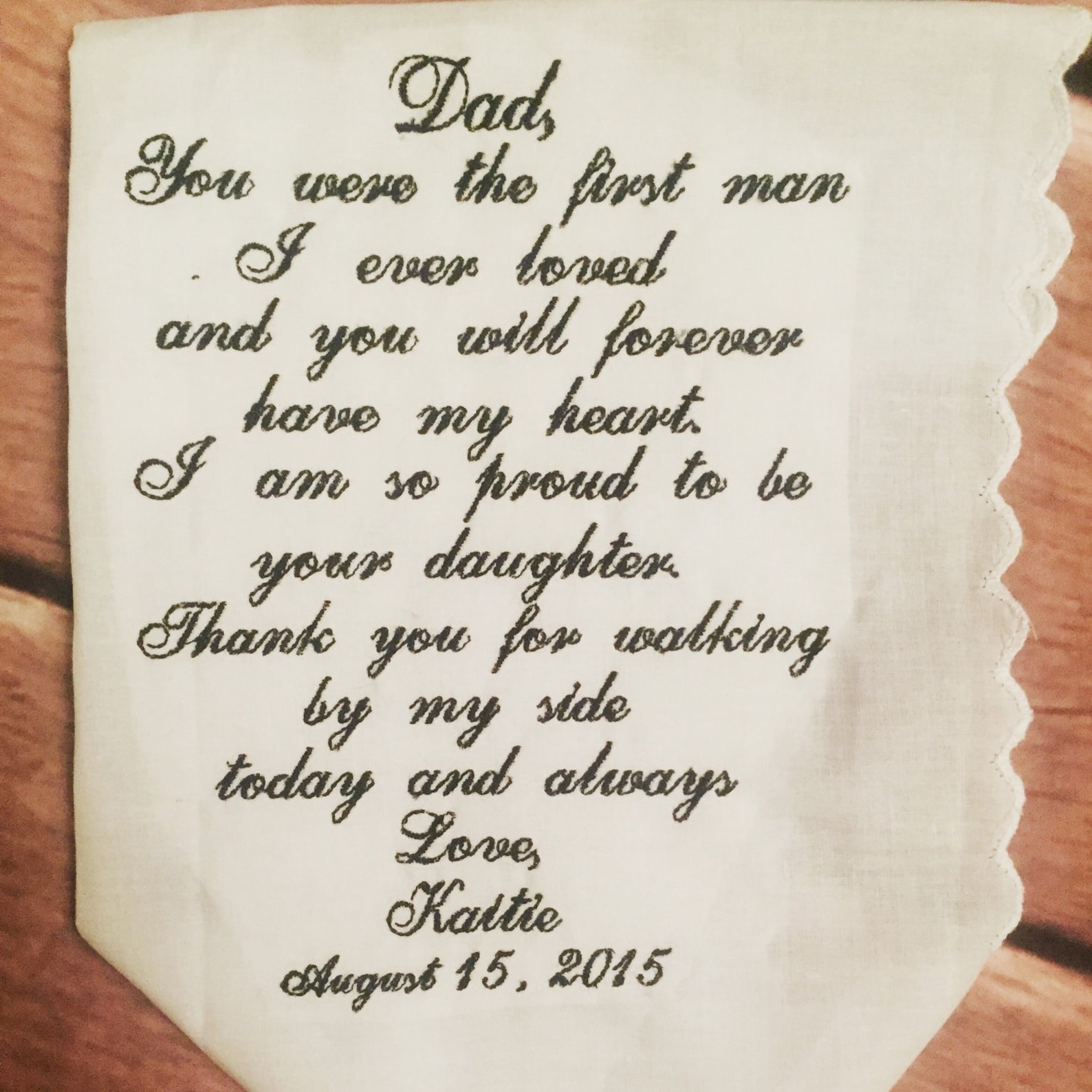 Custom Poem Handkerchief Your Choice of Words up to 65 Words | Etsy