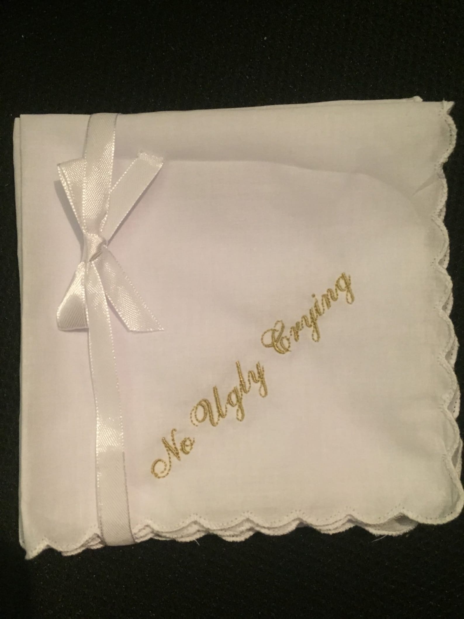No Ugly Crying™ Handkerchief Set of 5- Perfect Bridesmaid Gifts ...
