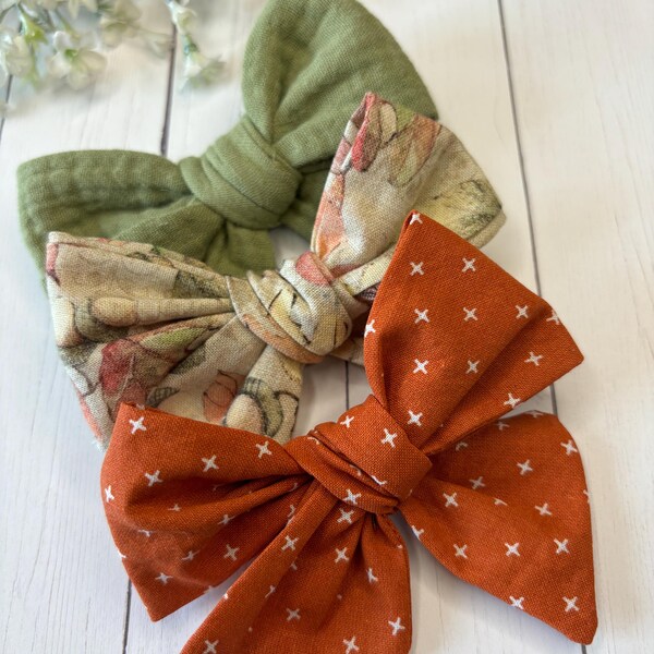 Fall Hair Bow - Etsy