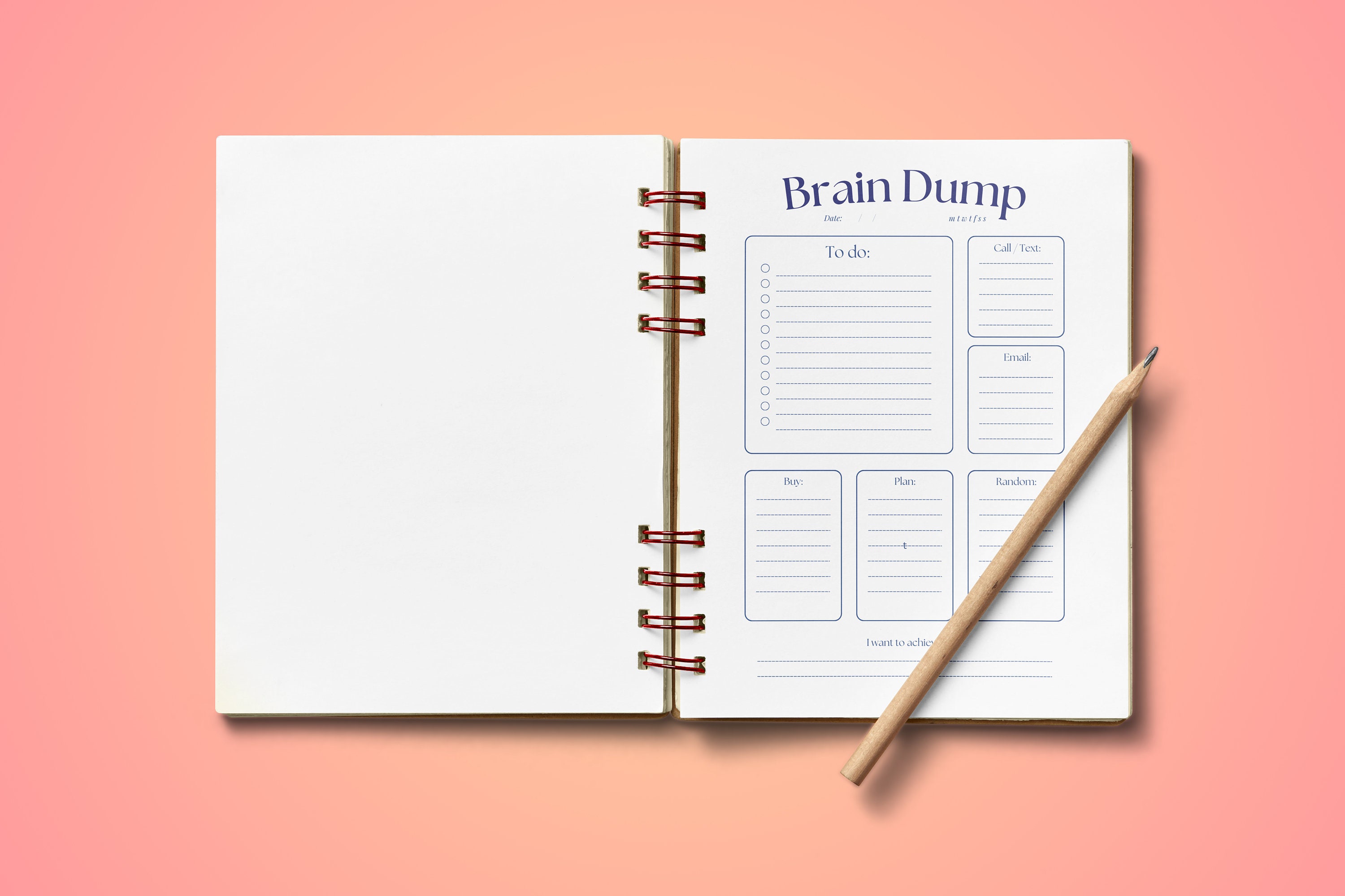 Brain Dump Printable, A4, ADHD, Thought Organizer, to Do List - Etsy