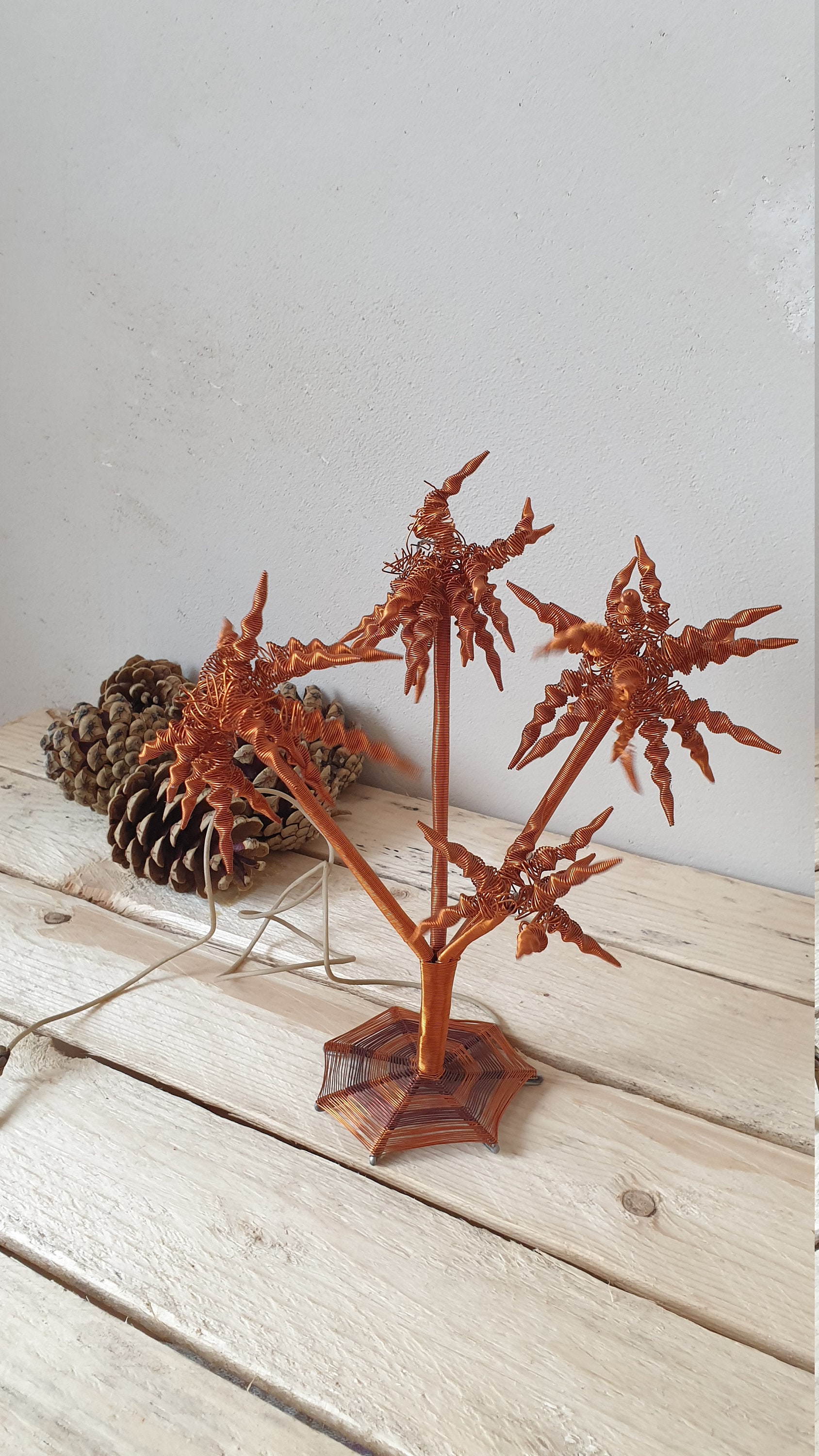 Vintage Soviet Copper Wire Palm Tree Indoor Antenna Wire Tree - Etsy