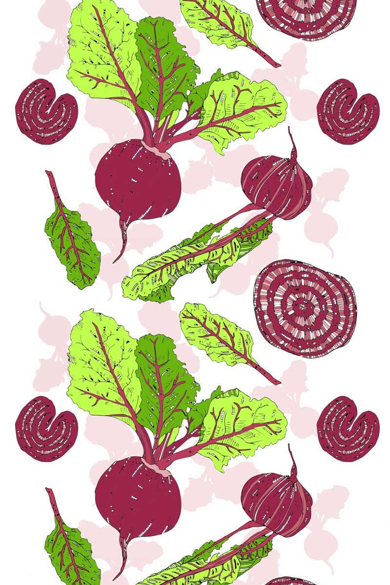 A5 Framed Beetroot Pattern - Etsy UK
