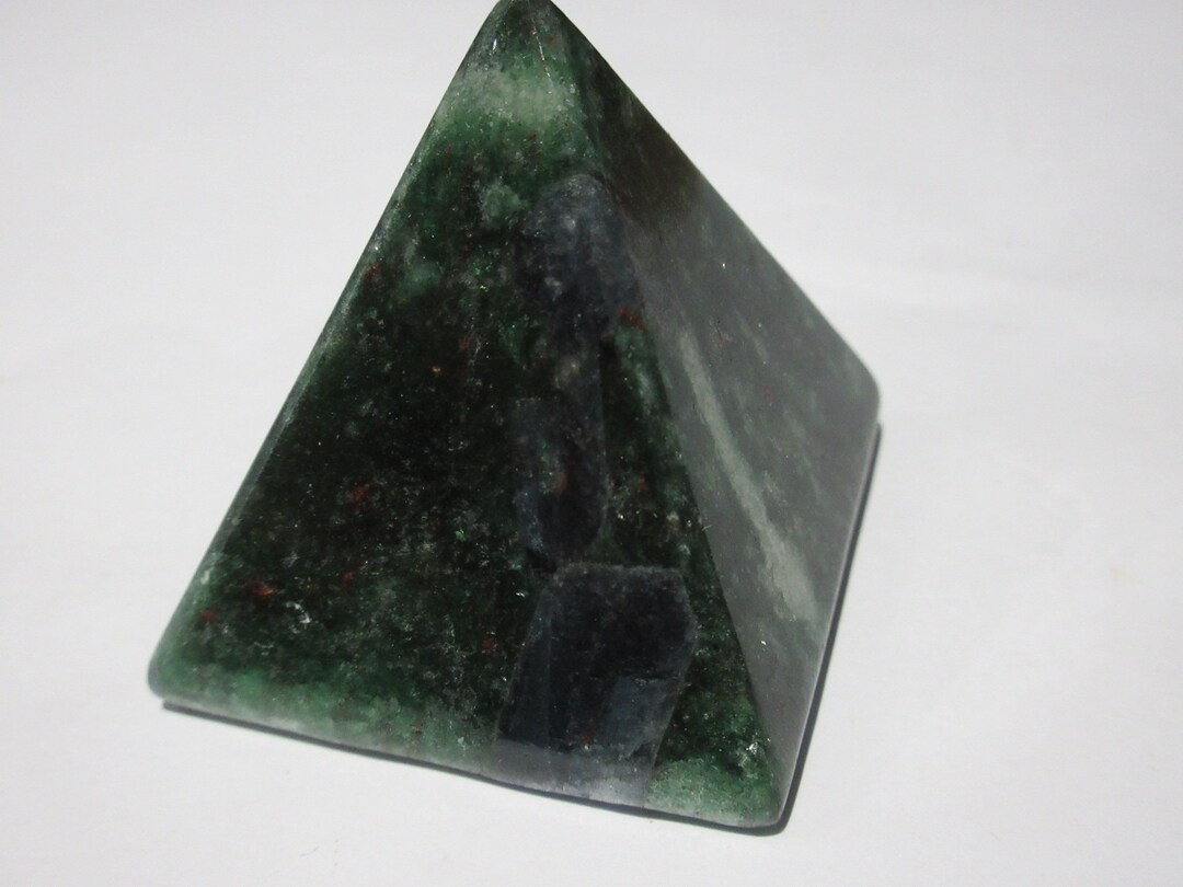 NEW FIND Trinity Stone Pyramid Kyanite and Brown Garnet in Fuchsite - Etsy