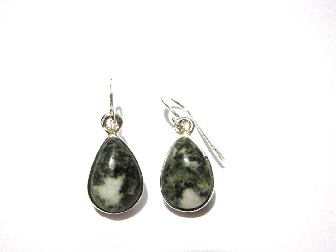 Spotted Stonehenge Bluestone (preseli) Sterling Silver Drop Earrings - Etsy