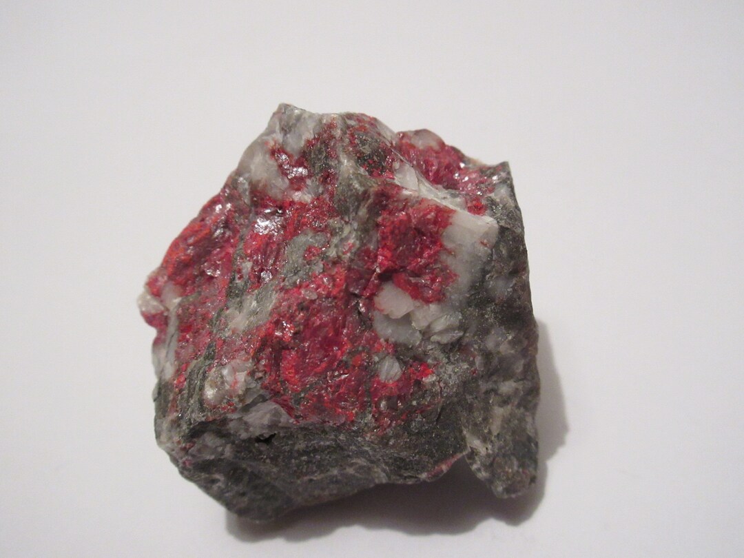 Cinnabar on Dolomite Matrix Natural Piece - Etsy
