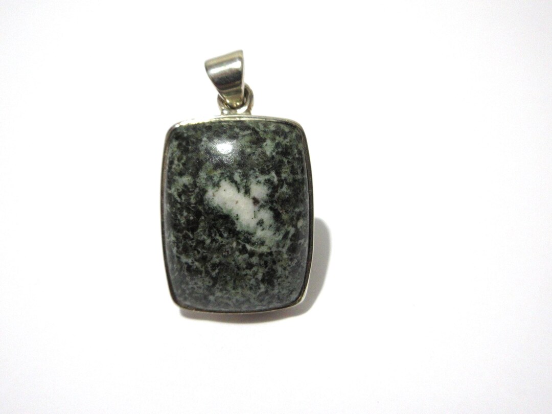 Spotted Stonehenge Bluestone (preseli) Sterling Silver Pendant - Etsy