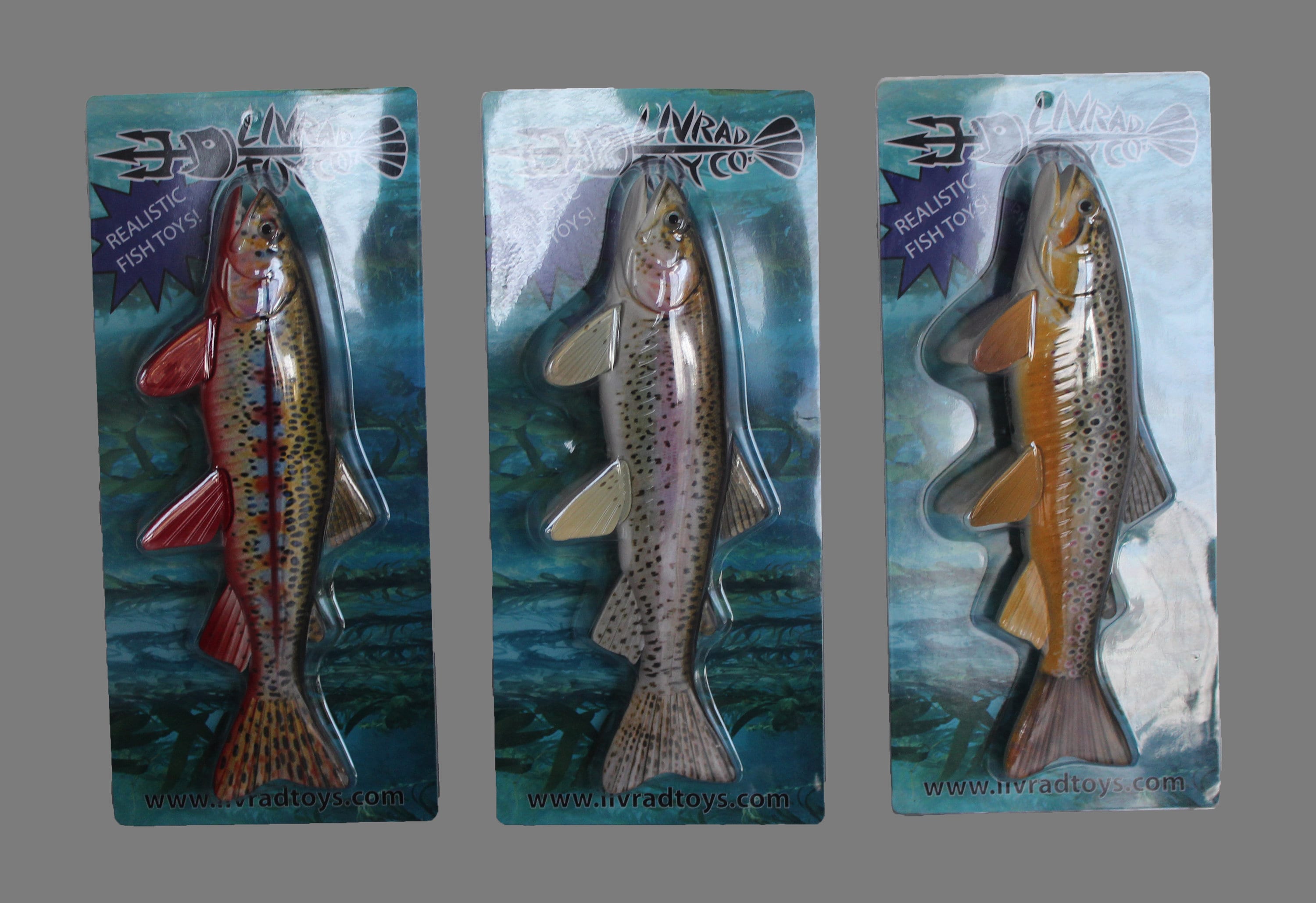 Realistic Trout 3 Pack rainbow Brown and Golden - Etsy