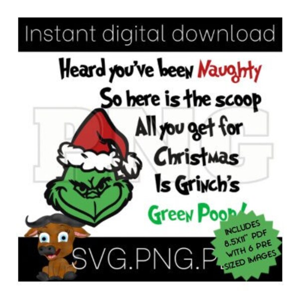 Grinch Poop Bag Topper - Etsy