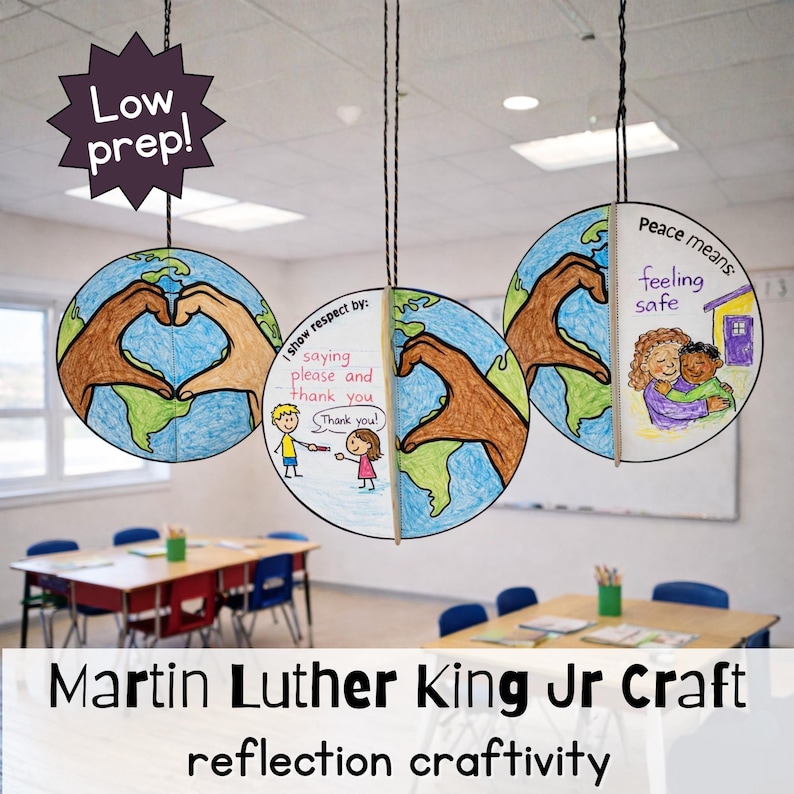 Martin Luther King Jr Craft | MLK Day Peace & Kindness Reflection ...