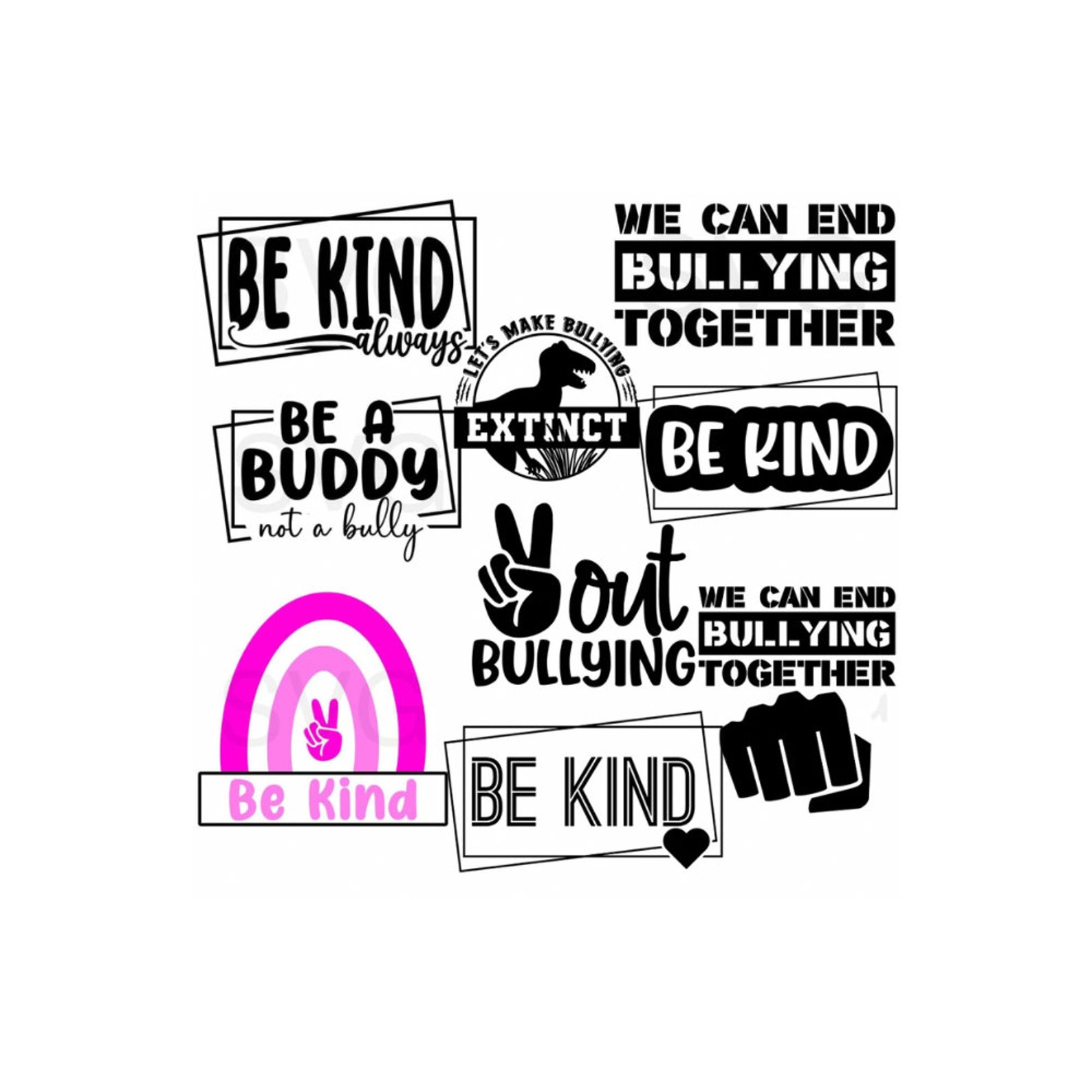 Pink Shirt Day Svg. Be a Buddy Not a Bully Svg. Let’s Make Bullying ...