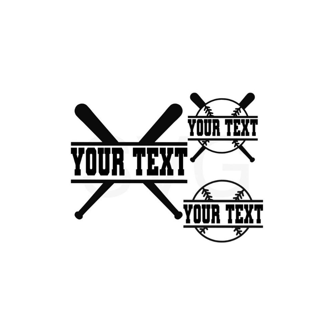 Split Baseball Svg. Baseball Bat Svg. Rookie of the Year. Baseball Font ...
