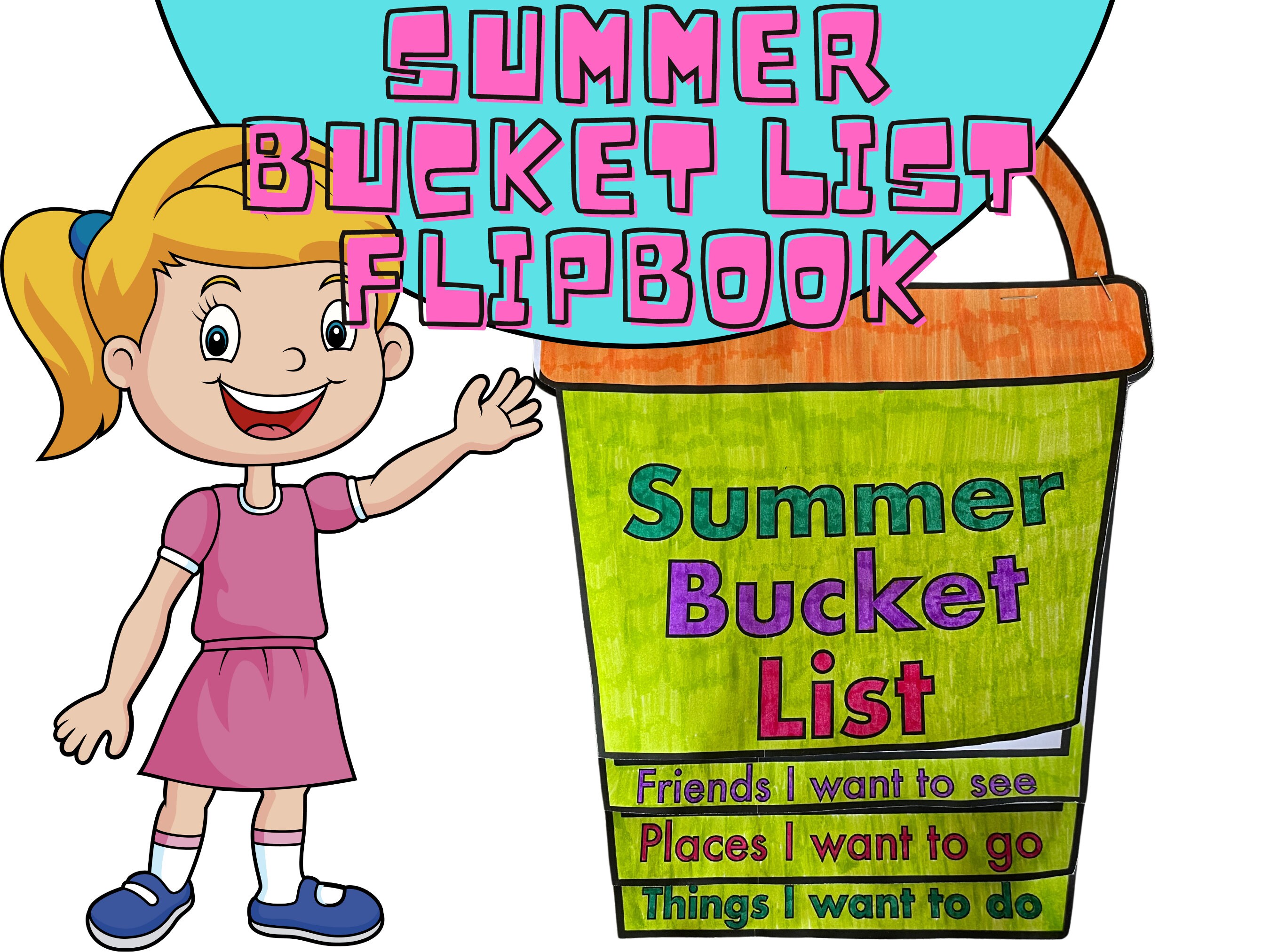Summer Bucket List Activity. End of Year Printable Flip Book Craft for ...