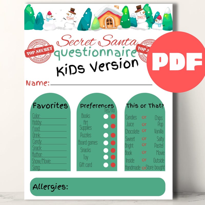 Secret Santa You Kids - Etsy