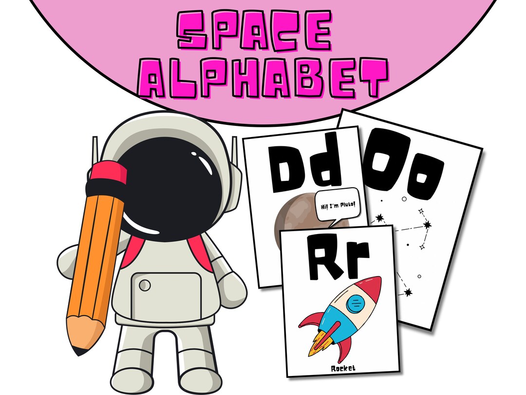 Printable Space-themed Alphabet - Instant Digital Download - Classroom ...