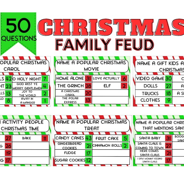 Christmas Family Feud - Etsy