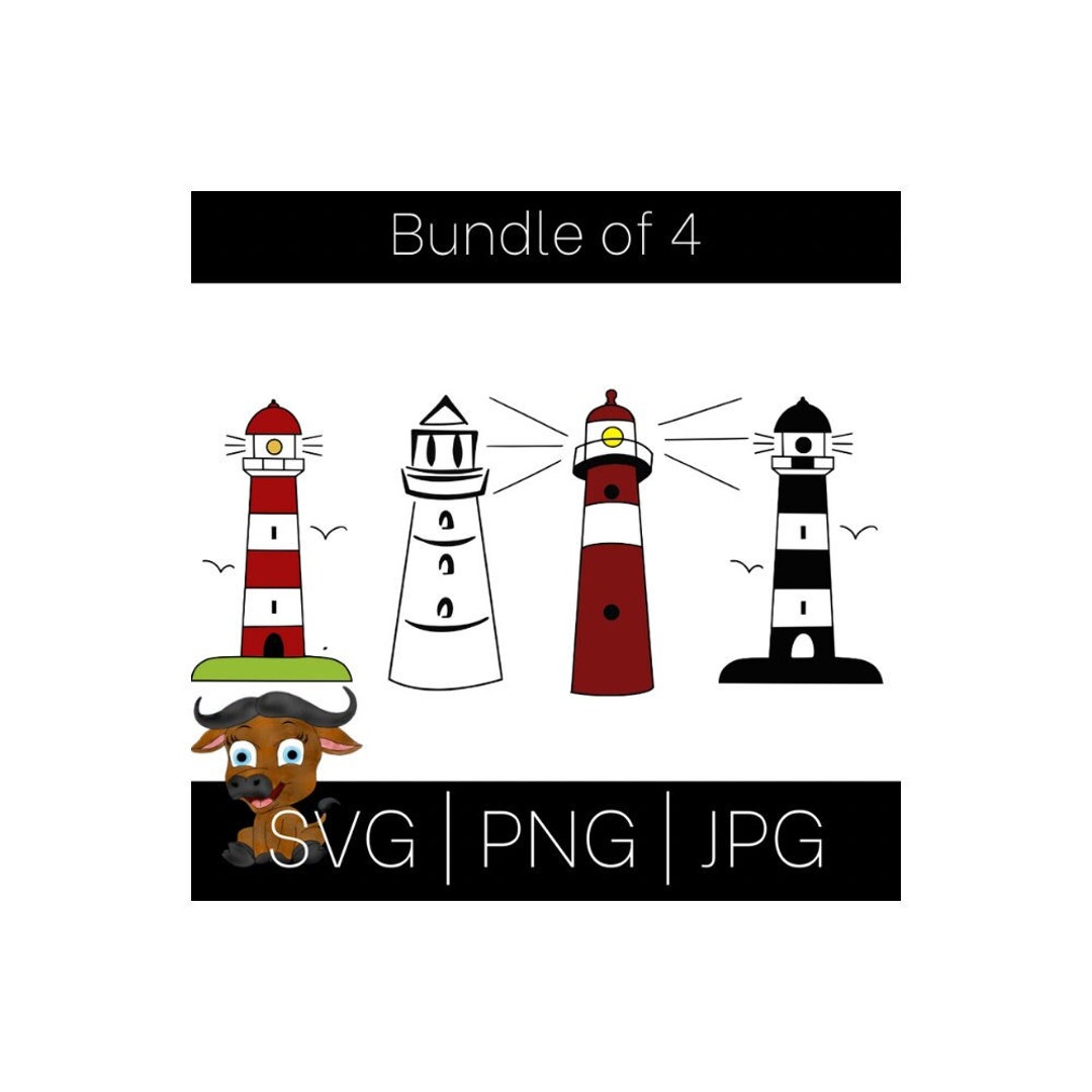 Svg phare. Clipart phare. Phare png. Svg maritime. Svg de pêche. Lot ...