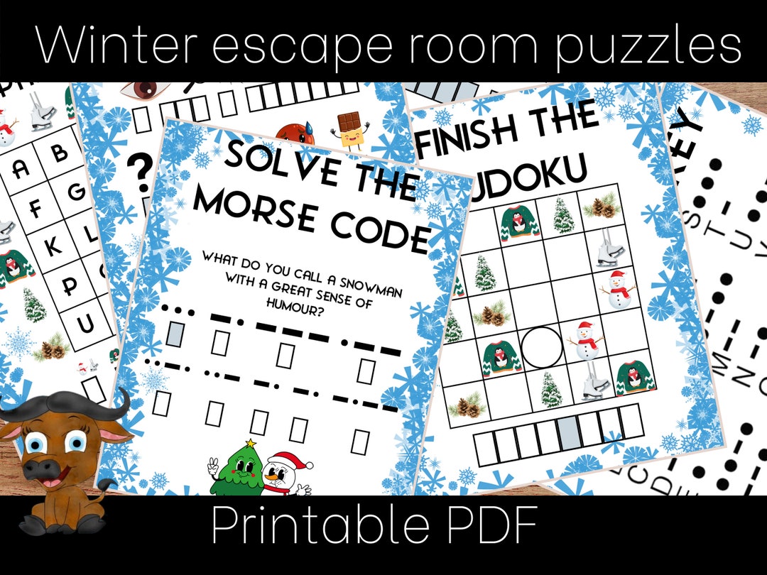 Winter Escape Room for Kids. Class Winter Station Printable. Christmas ...