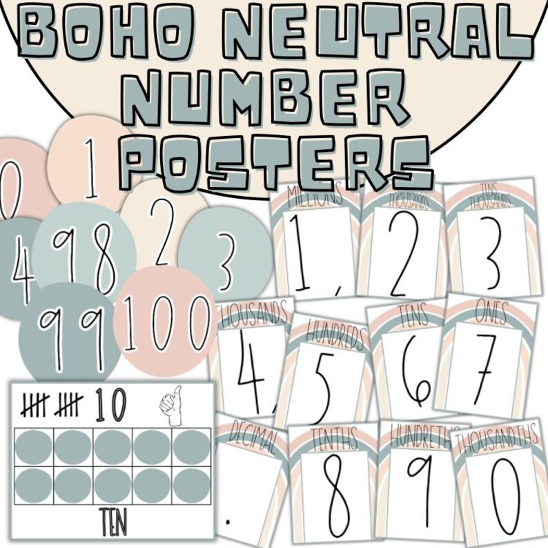 Boho Classroom Decor Bundle | Educational Wall Art | Homeschool Decor ...