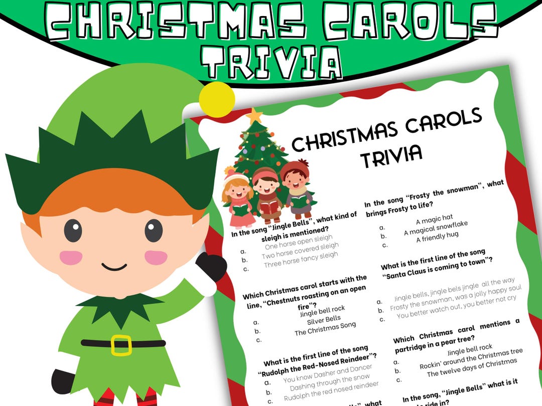 Christmas Carols Trivia Quiz for Family & Classroom Fun | Holiday Music ...