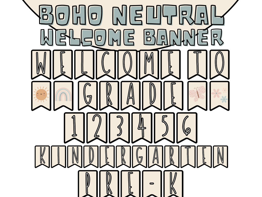 Welcome Back Bulletin Board Boho, Kindergarten, Back to School ...
