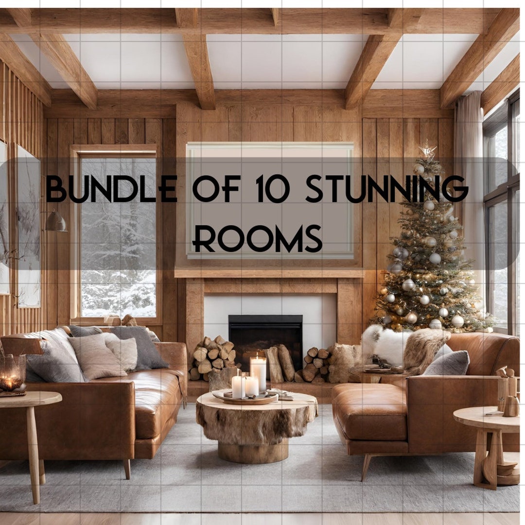 Christmas Rustic Luxury Farmhouse Frame Mock up Bundle. Modern Art Mock ...