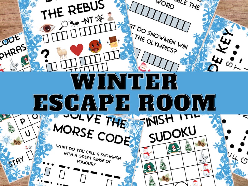 Escape Room Printable. Winter Escape Room for Kids. Class Winter ...