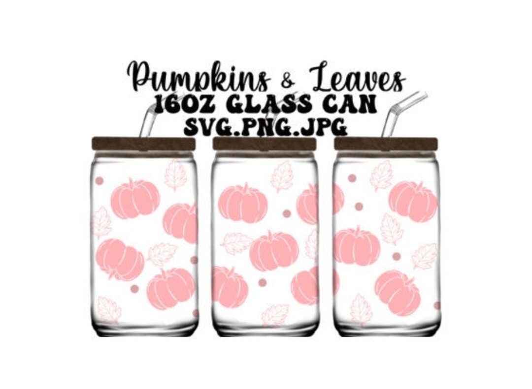 Pumpkins Beer Can Glass Png. Libbey Glass Svg 16oz. Fall Glass Can Wrap ...