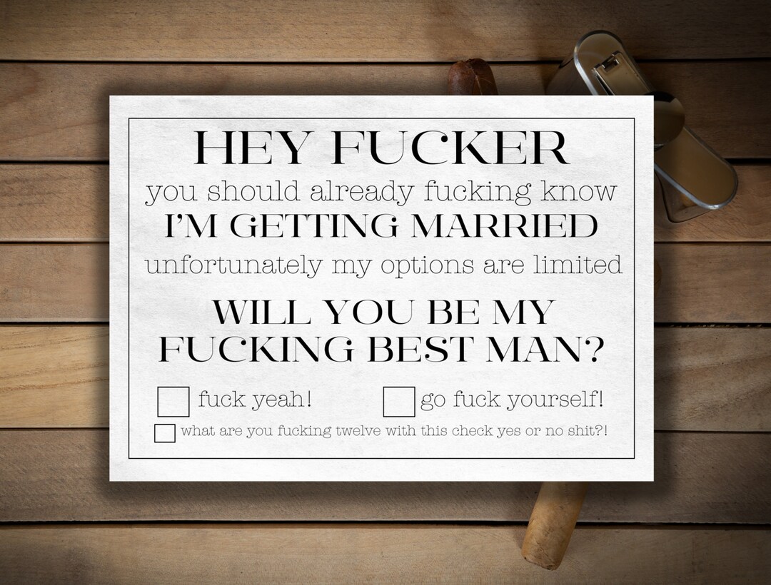 Funny Best Man Proposal Card Template, Canva Template, Groomsman ...