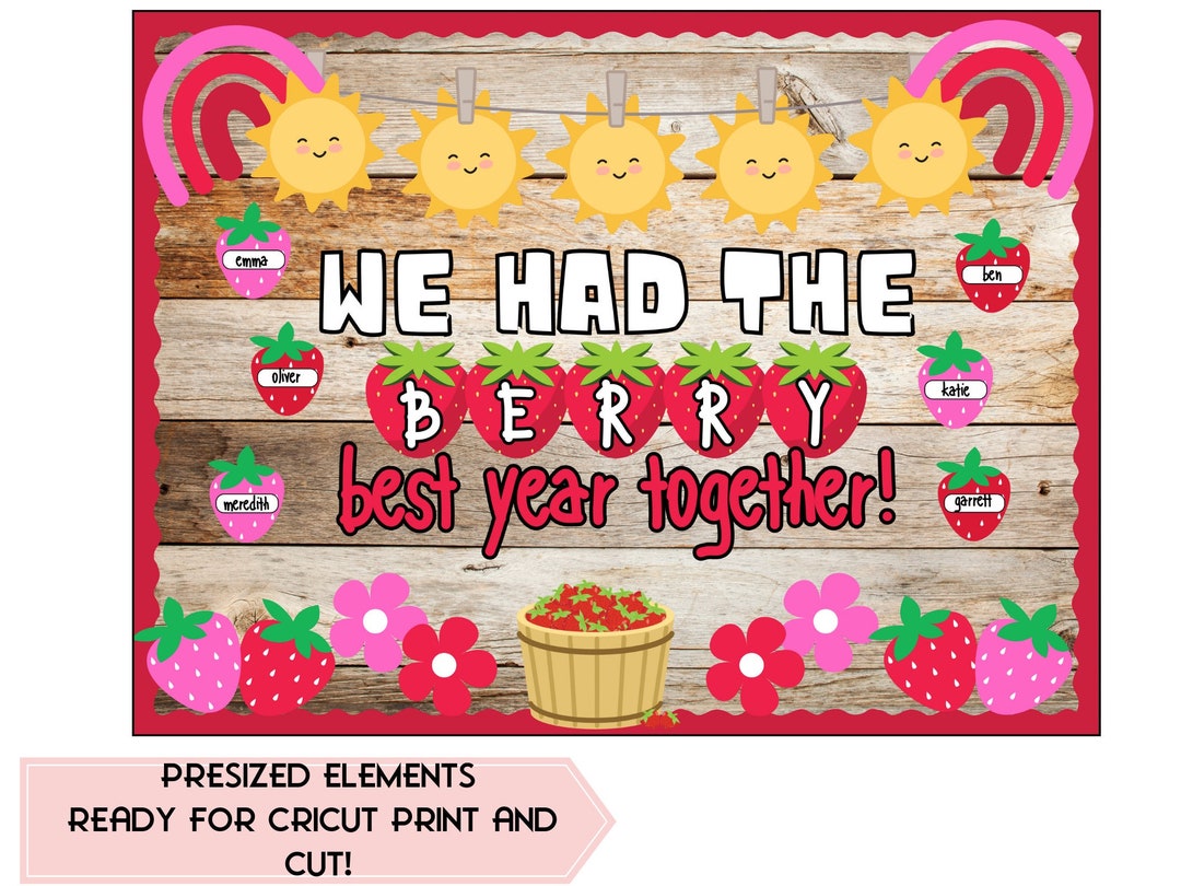 SUMMER Bulletin Board. Strawberry Summer Printable Bulletin Board. May ...
