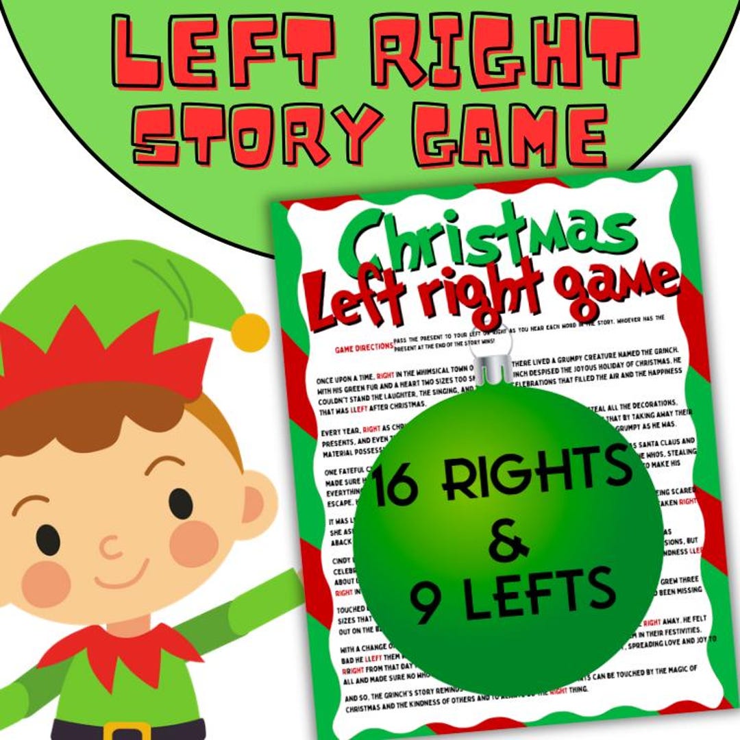 Christmas Left Right Game Story. Christmas Party Pass the Present Game ...