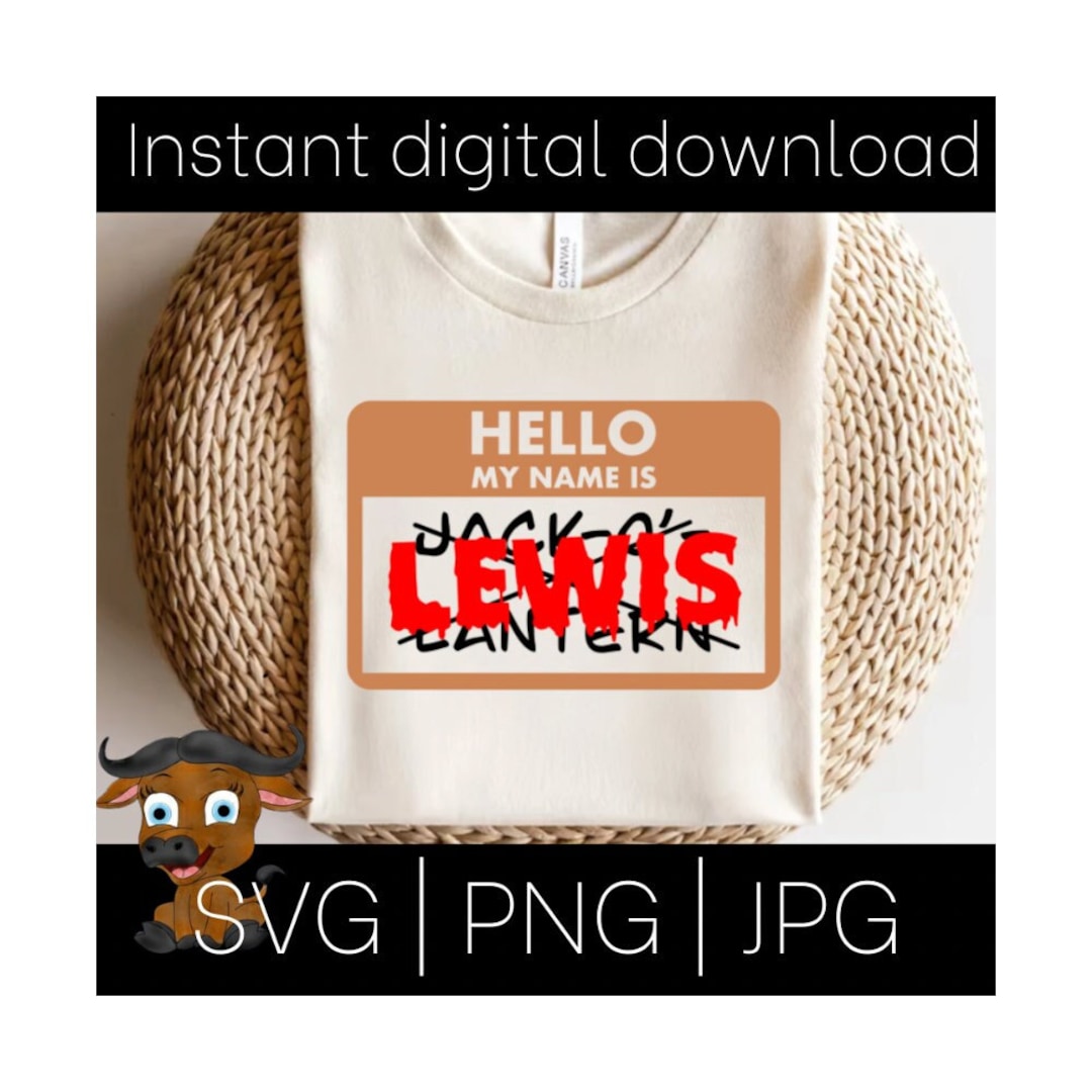 My Name is Lewis Name Tag Svg. Viral Tik Tok Target Pumpkin Png. Funny ...