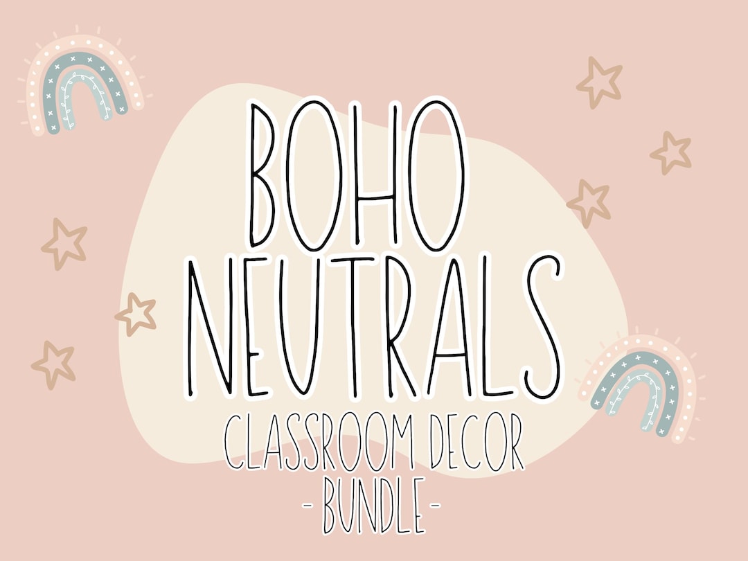 Boho Classroom Decor Bundle | Educational Wall Art | Homeschool Decor ...