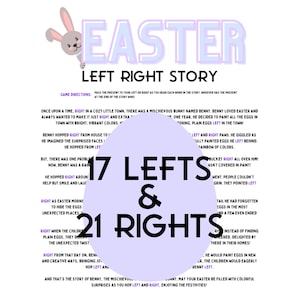 Easter Left Right Game Story. Easter Party Pass the Present Game, Pass ...
