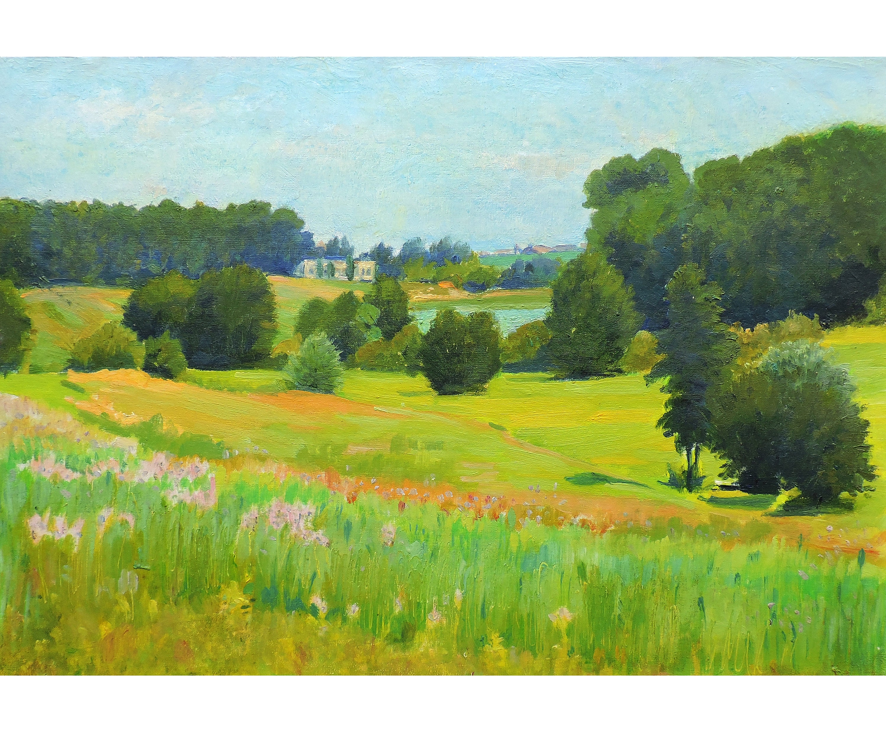 SUMMER LANDSCAPE Vintage original oil painting by Soviet | Etsy