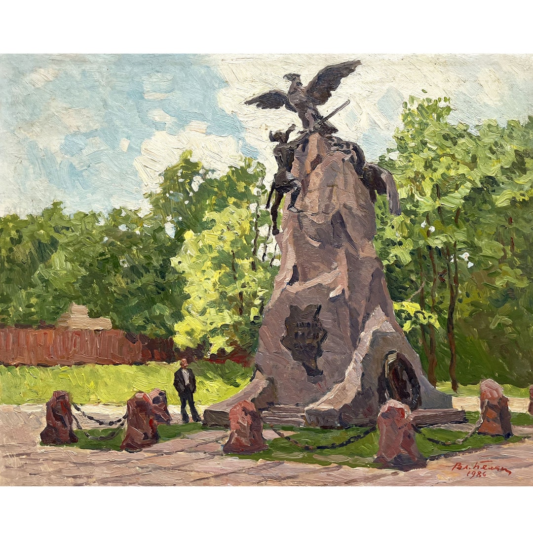 Vintage Original Oil Painting by Soviet Ukraine Artist V.belyak 1986 ...