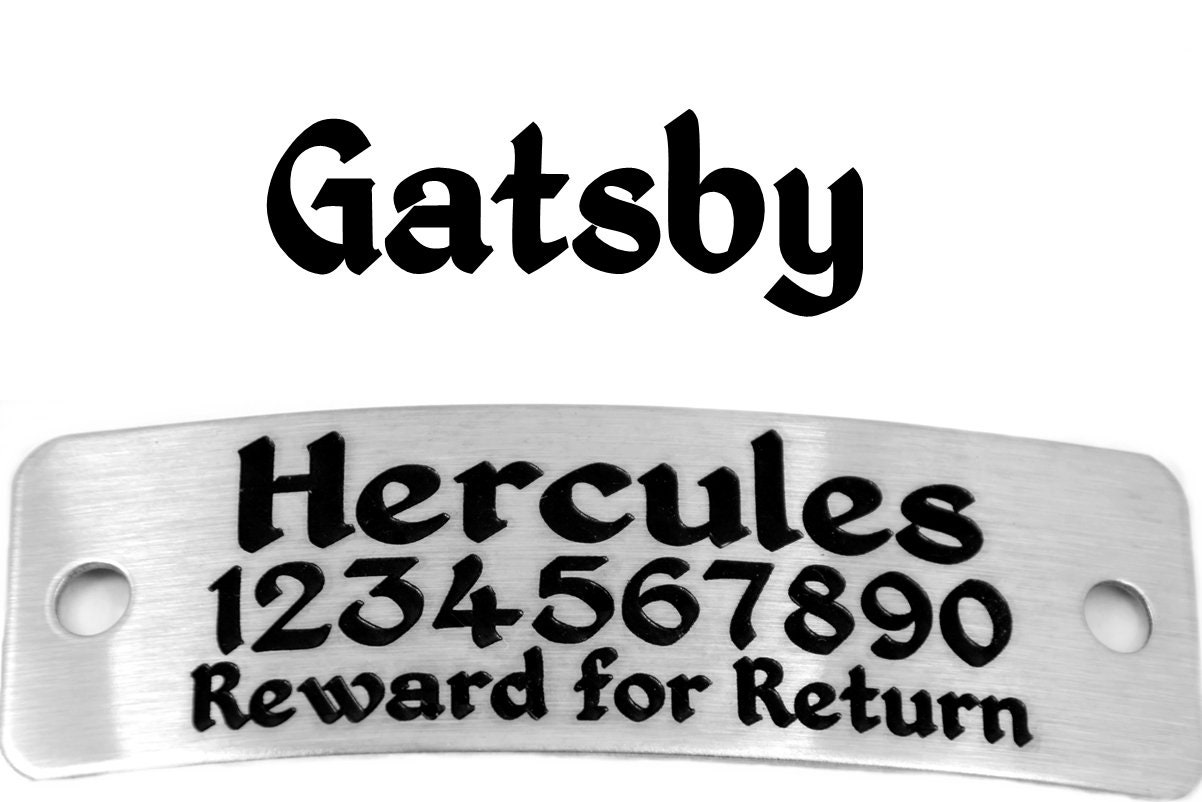 Rivet on Name Plate Personalized Stainless ID for Your Dog | Etsy