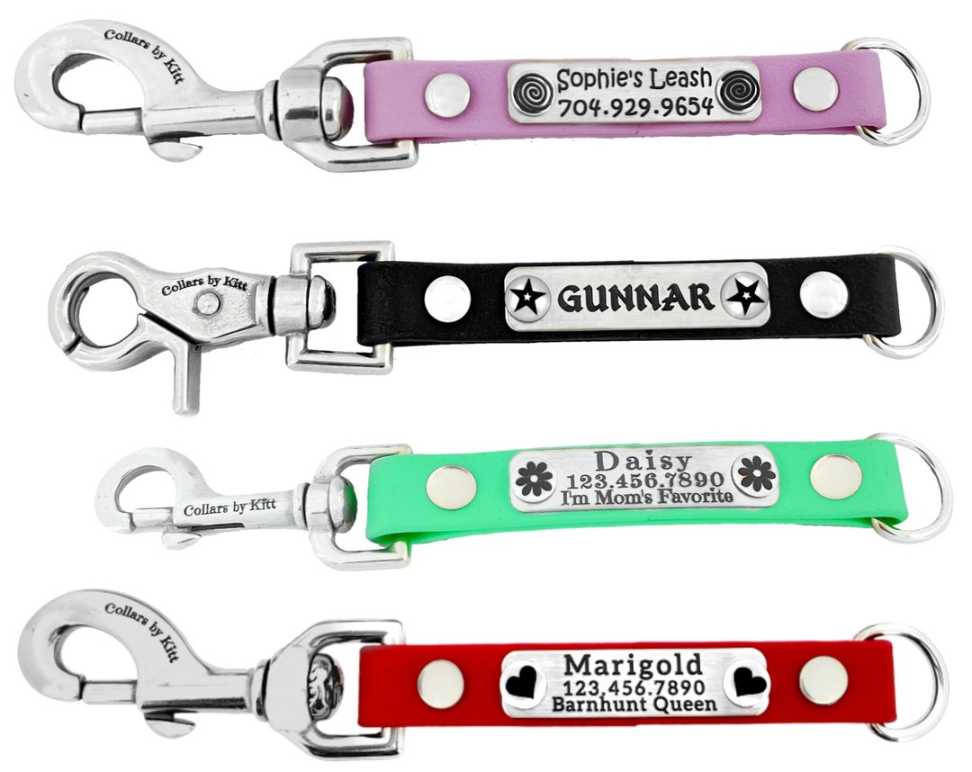 Biothane Training Tab - Personalized, Leash Extender , Grab Tab With ID ...