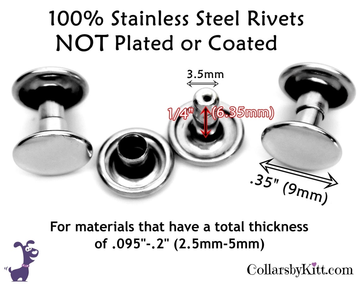 Name Plate Personalized Stainless Steel Rivet on ID for - Etsy