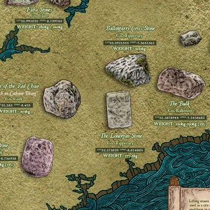 Map of Irish Lifting Stones - Etsy