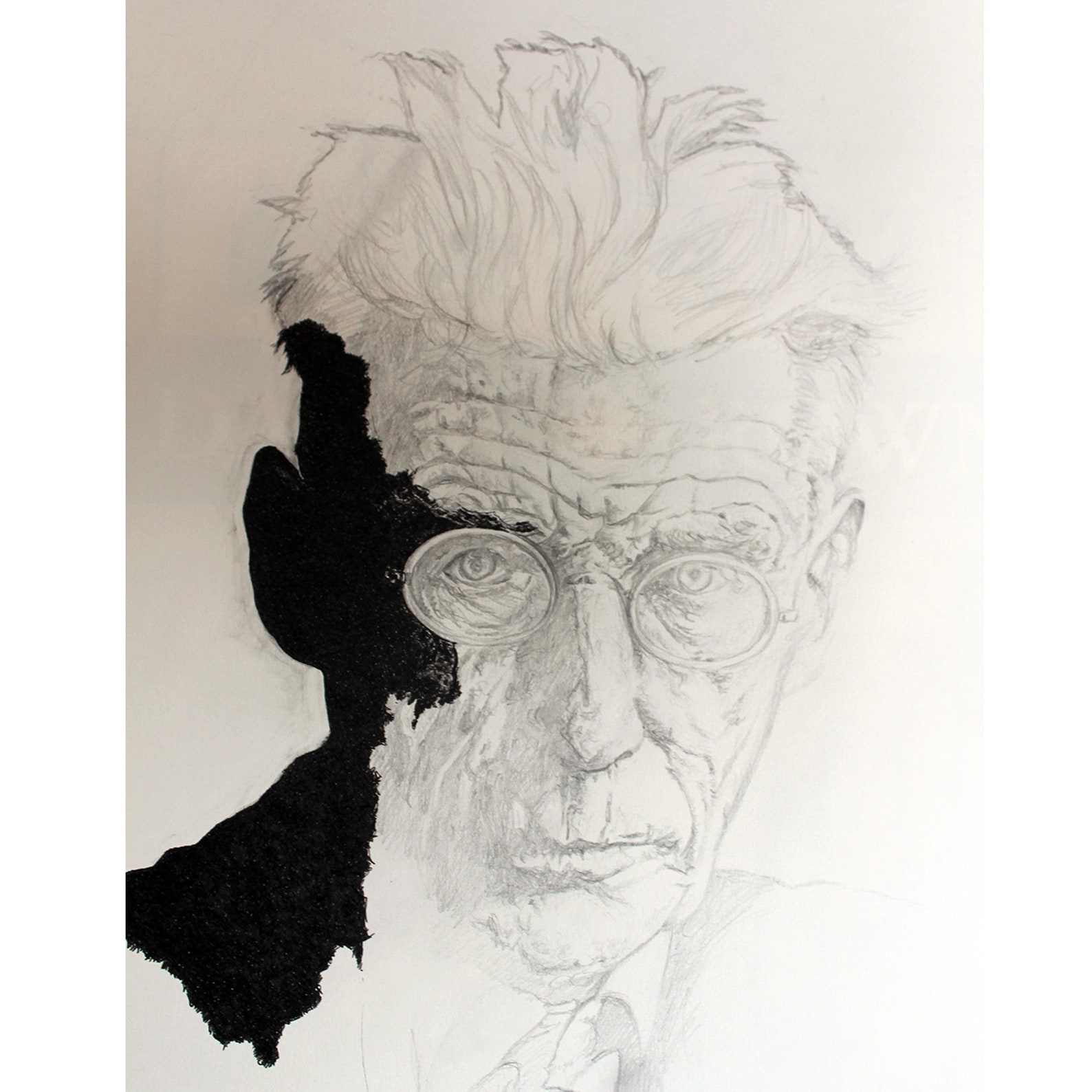 Portrait of Samuel Beckett, Irish Playwright Author & Poet ...
