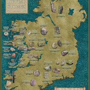 Map of Irish Lifting Stones - Etsy