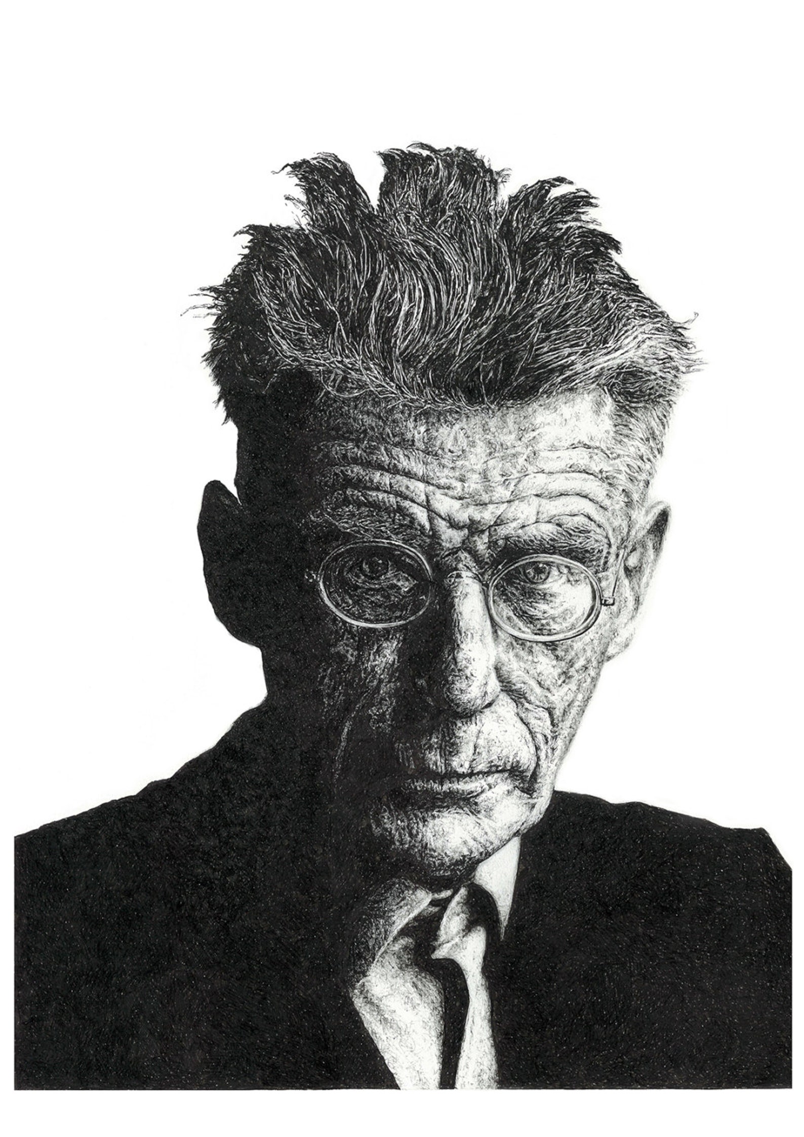 Portrait of Samuel Beckett, Irish Playwright Author & Poet ...