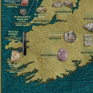 Map of Irish Lifting Stones - Etsy