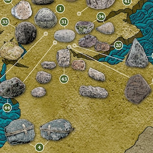 Map of Scottish Lifting Stones - Etsy