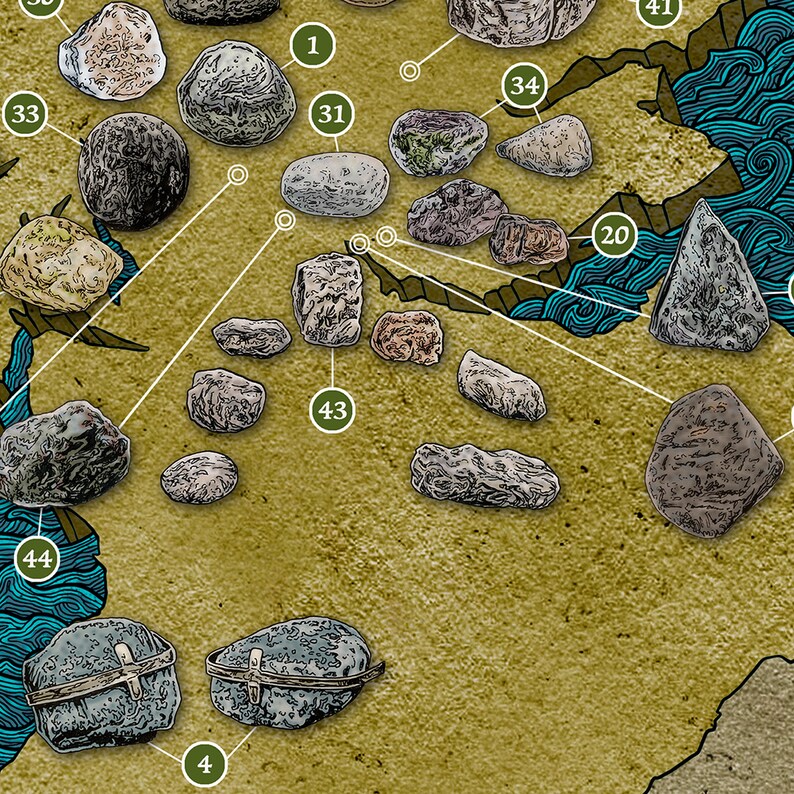 Map of Scottish Lifting Stones - Etsy